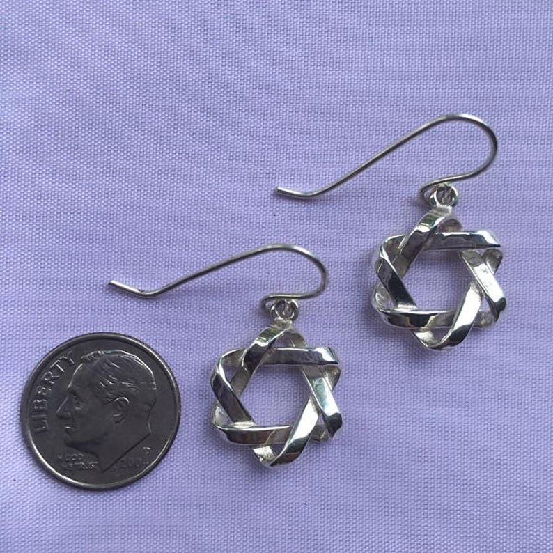 Mobius Silver STAR Earrings Dangle Star Earrings Small Star - Etsy