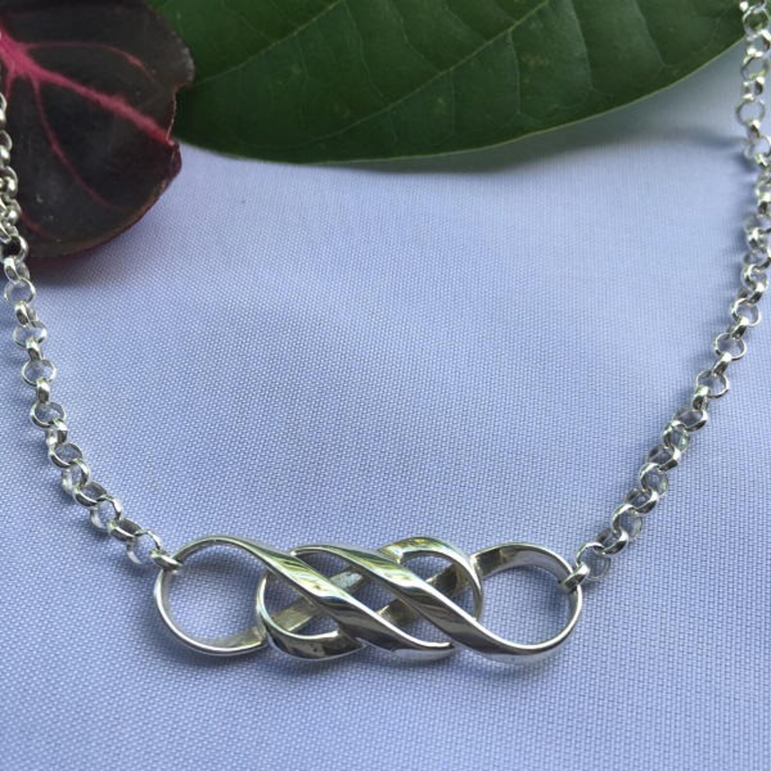 Mobius Silver DOUBLE INFINITY Necklace, Double Infinity Symbol ...