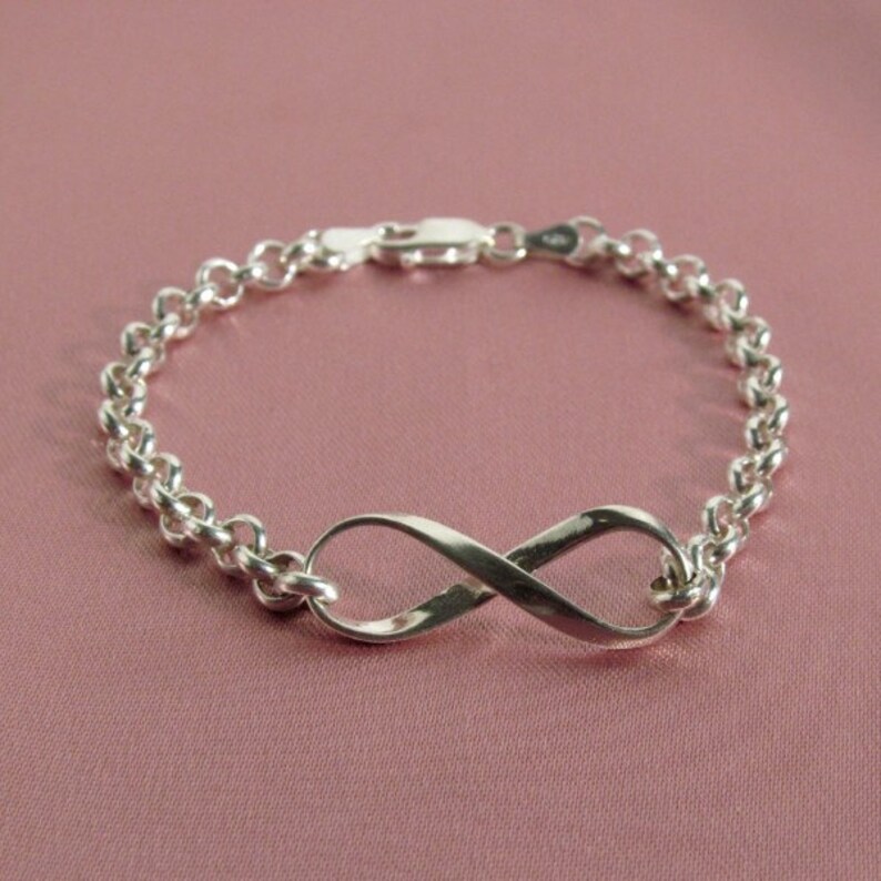 Mobius Silver INFINITY Cuff Bracelet, Infinity Symbol Bracelet, Womens Infinity Bracelet ...