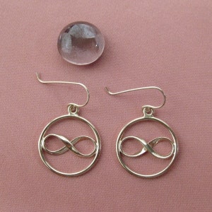 Mobius Silver LARGE INFINITY in CIRCLE Earrings, Large Circle Earrings ...