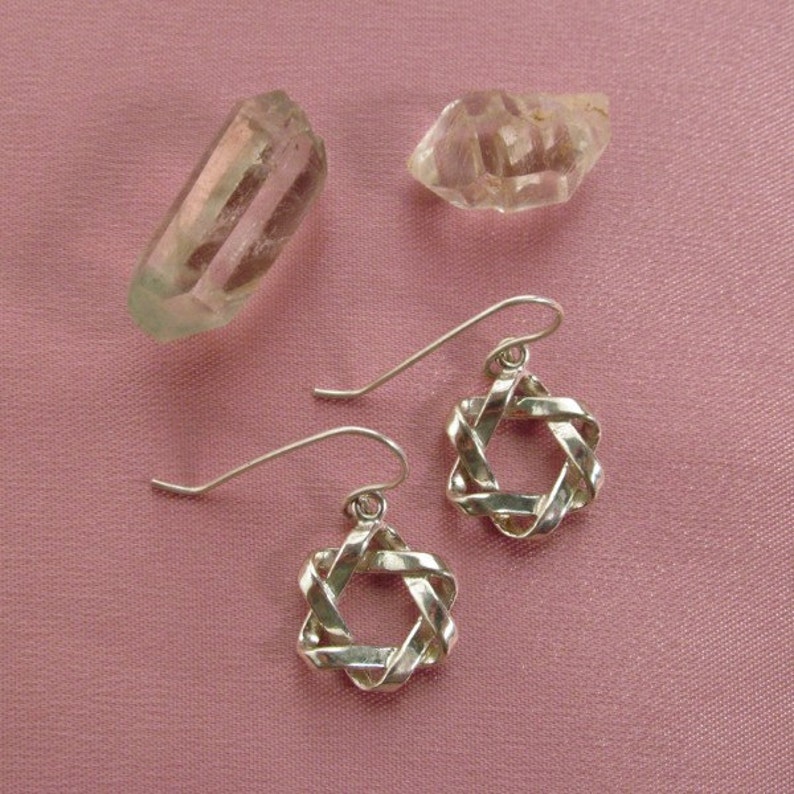 Mobius Silver STAR Earrings Dangle Star Earrings Small Star - Etsy