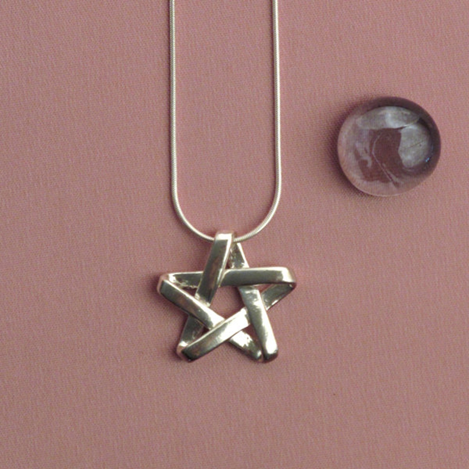 Mobius Silver 5 POINTS STAR Pendant Large Star Mobius Star - Etsy