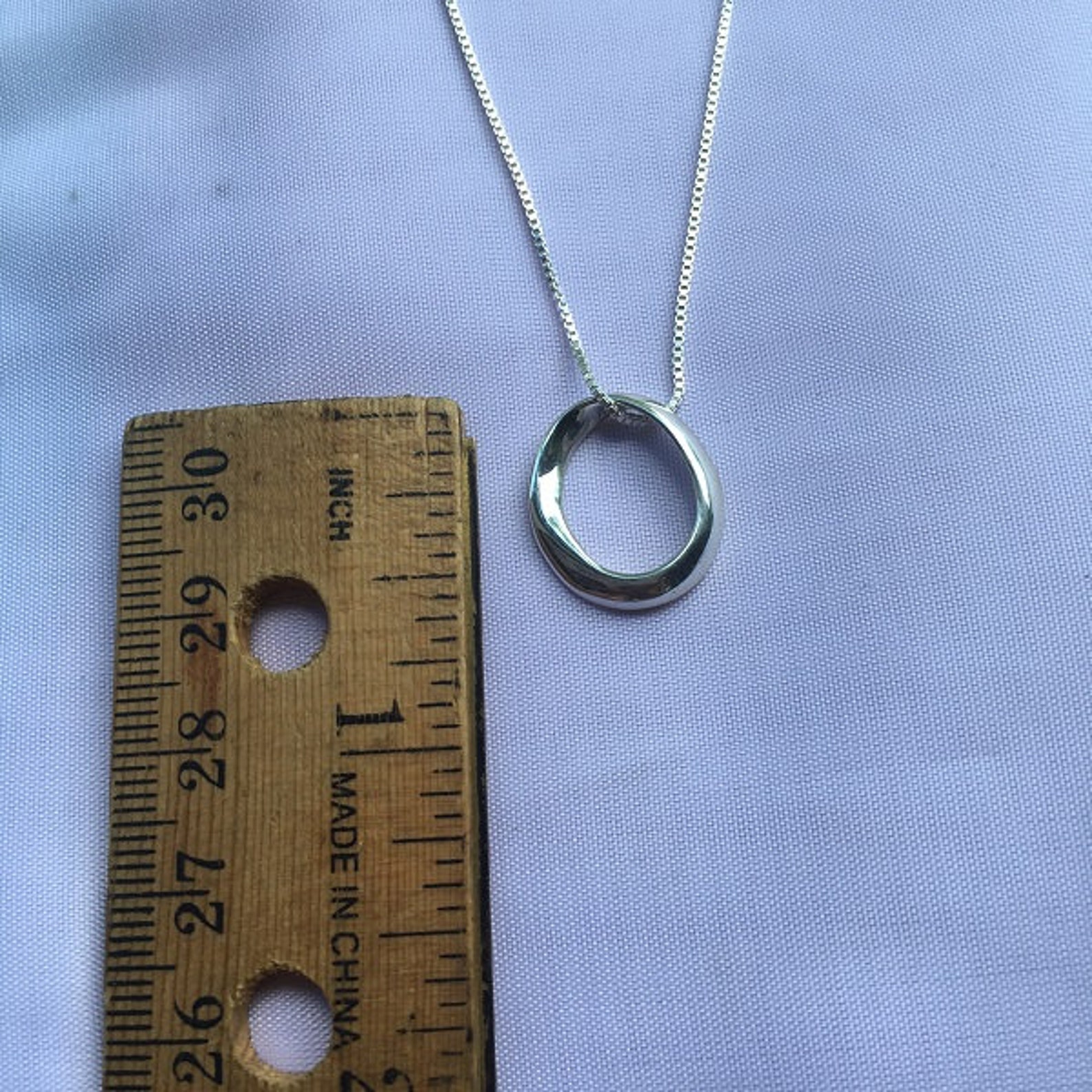 Mobius Silver SMALL OVAL Pendant Mobius Strip Charm Womens - Etsy