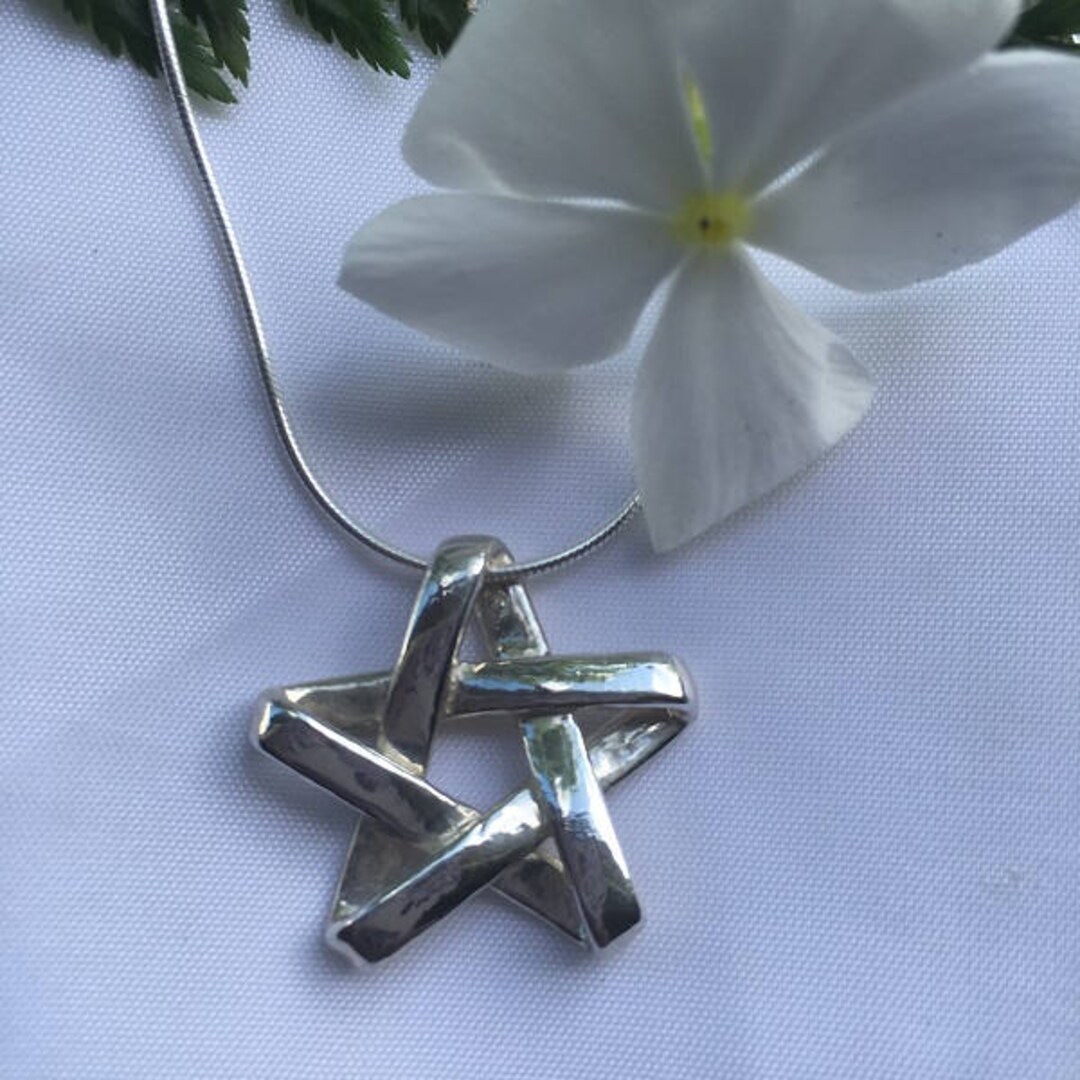 Mobius Silver 5 POINTS STAR Pendant, Large Star, Mobius Star, Men/women ...