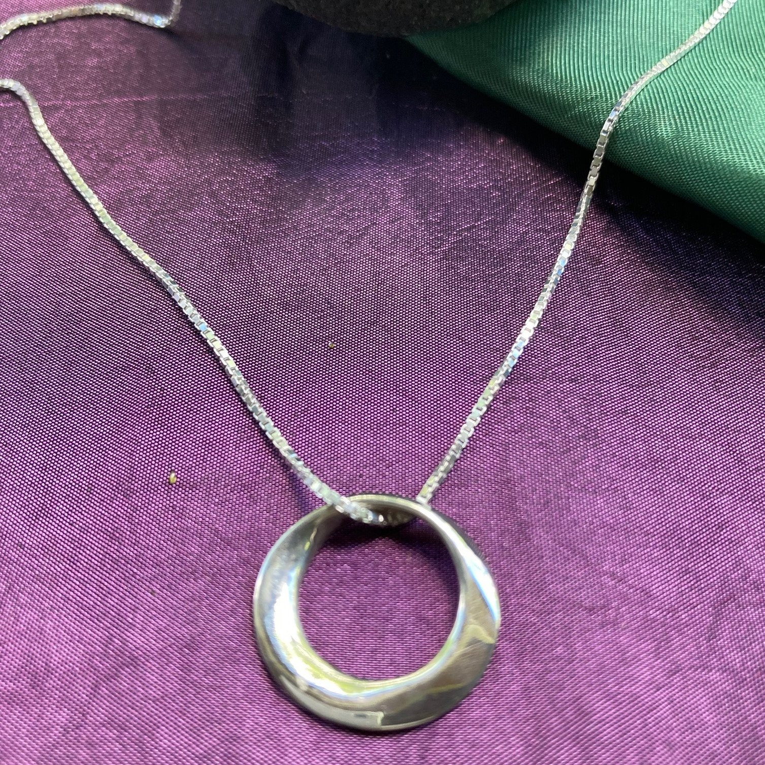 Mobius Silver CIRCLE Pendant, Sterling Silver Circle Symbol, Popular ...