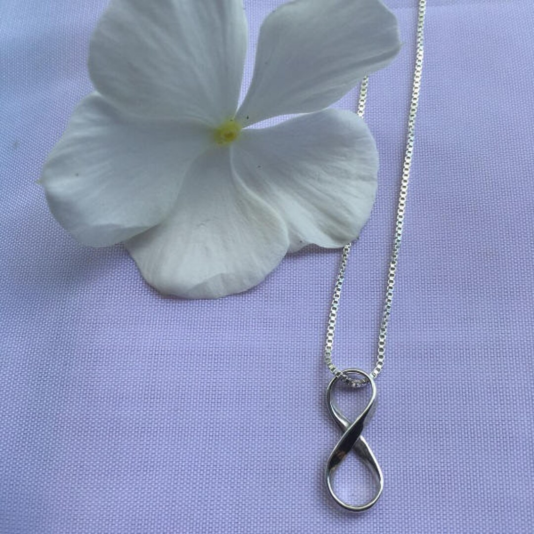 Mobius Silver TINY Infinity Necklace, Sterling Girls Infinity Charm ...