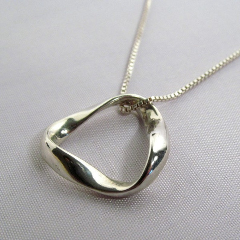 Mobius Silver LARGE Pendant, Mobius Strip Jewelry, Men/woman Necklace ...