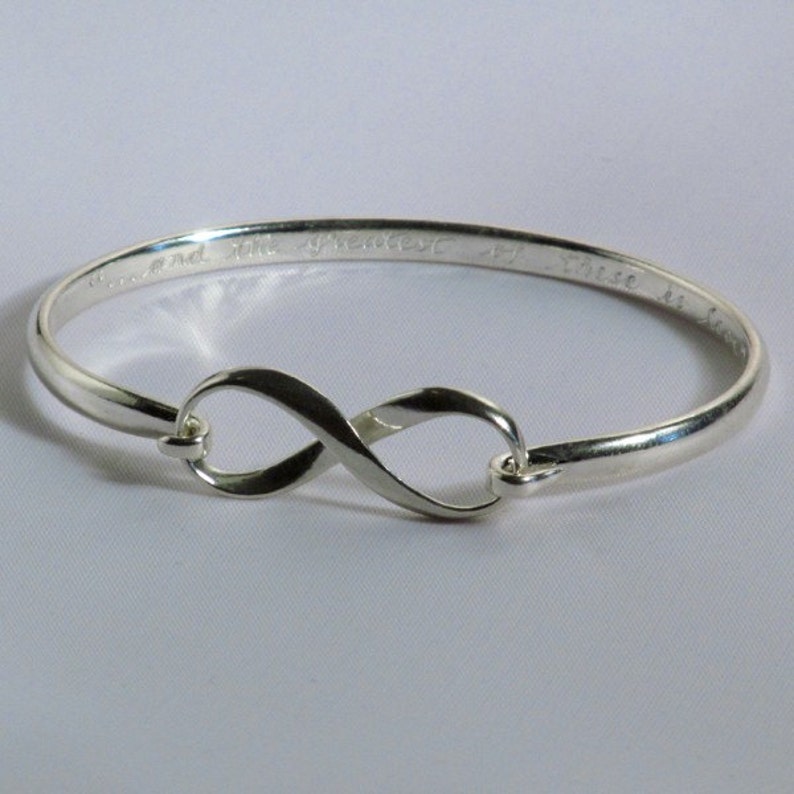 Mobius Silver INFINITY Cuff Bracelet, Infinity Symbol Bracelet, Womens ...