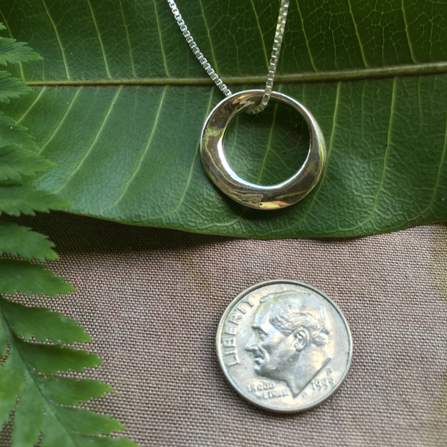 Mobius Silver CIRCLE Pendant, Sterling Silver Circle Symbol, Popular ...