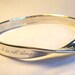 Mobius Silver WIDE MEDIUM Bangle Bracelet, Mobius Strip Bangle, Custom Engraving Infinity ...