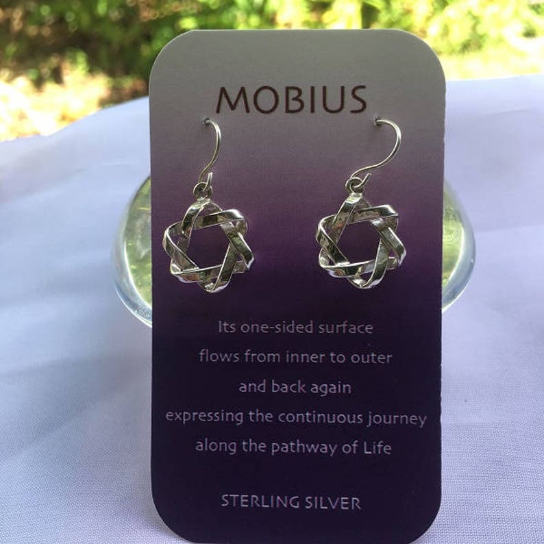 Mobius Silver STAR Earrings Dangle Star Earrings Small Star - Etsy