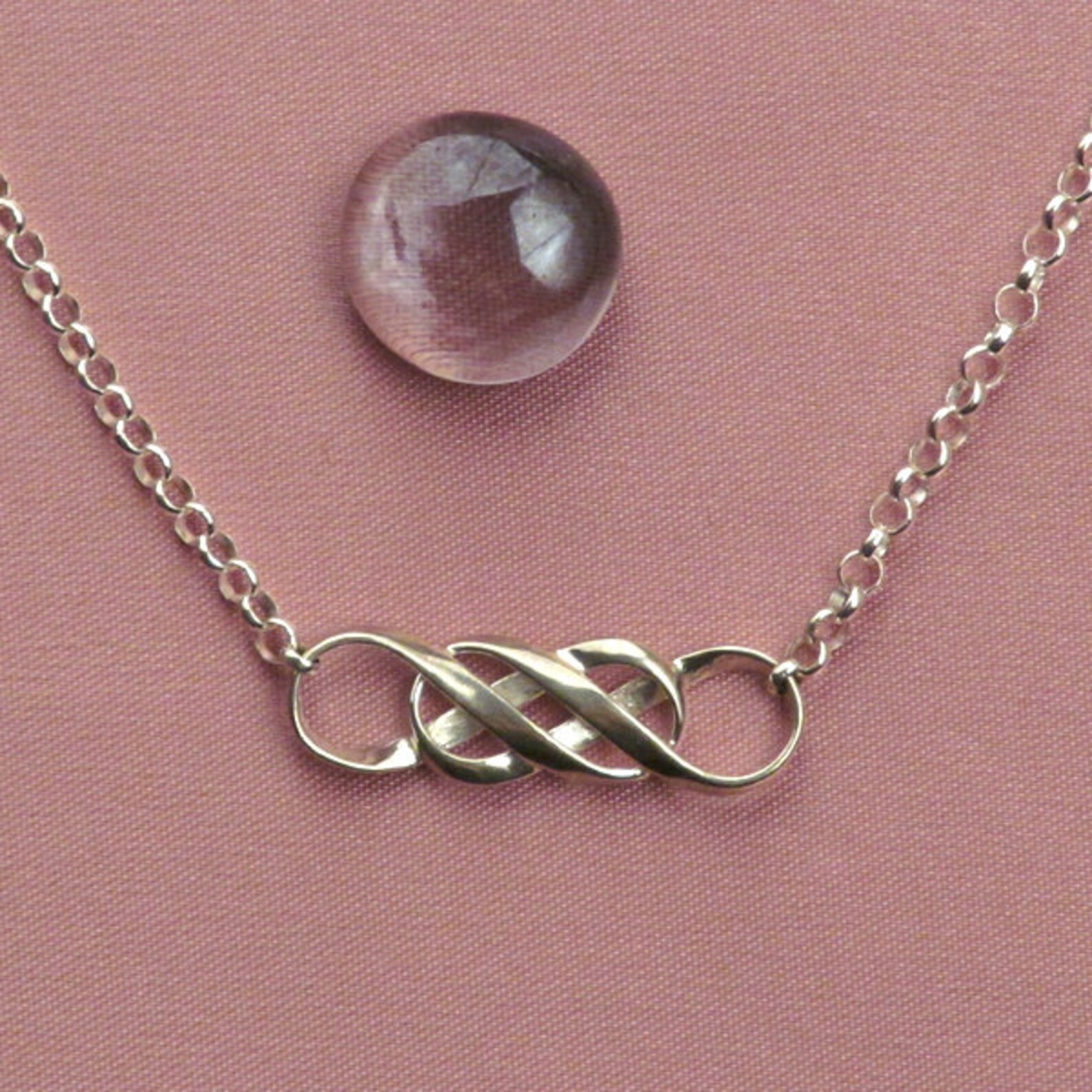 Mobius Silver DOUBLE INFINITY Necklace, Double Infinity Symbol ...