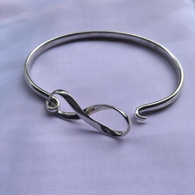 Mobius Silver INFINITY Cuff Bracelet, Infinity Symbol Bracelet, Womens Infinity Bracelet ...