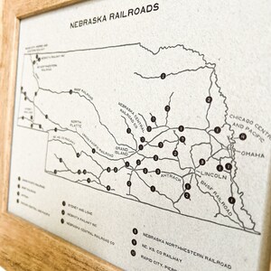 Nebraska Railroads Map, Railroad Map Print, Nebraska Map Art Print ...