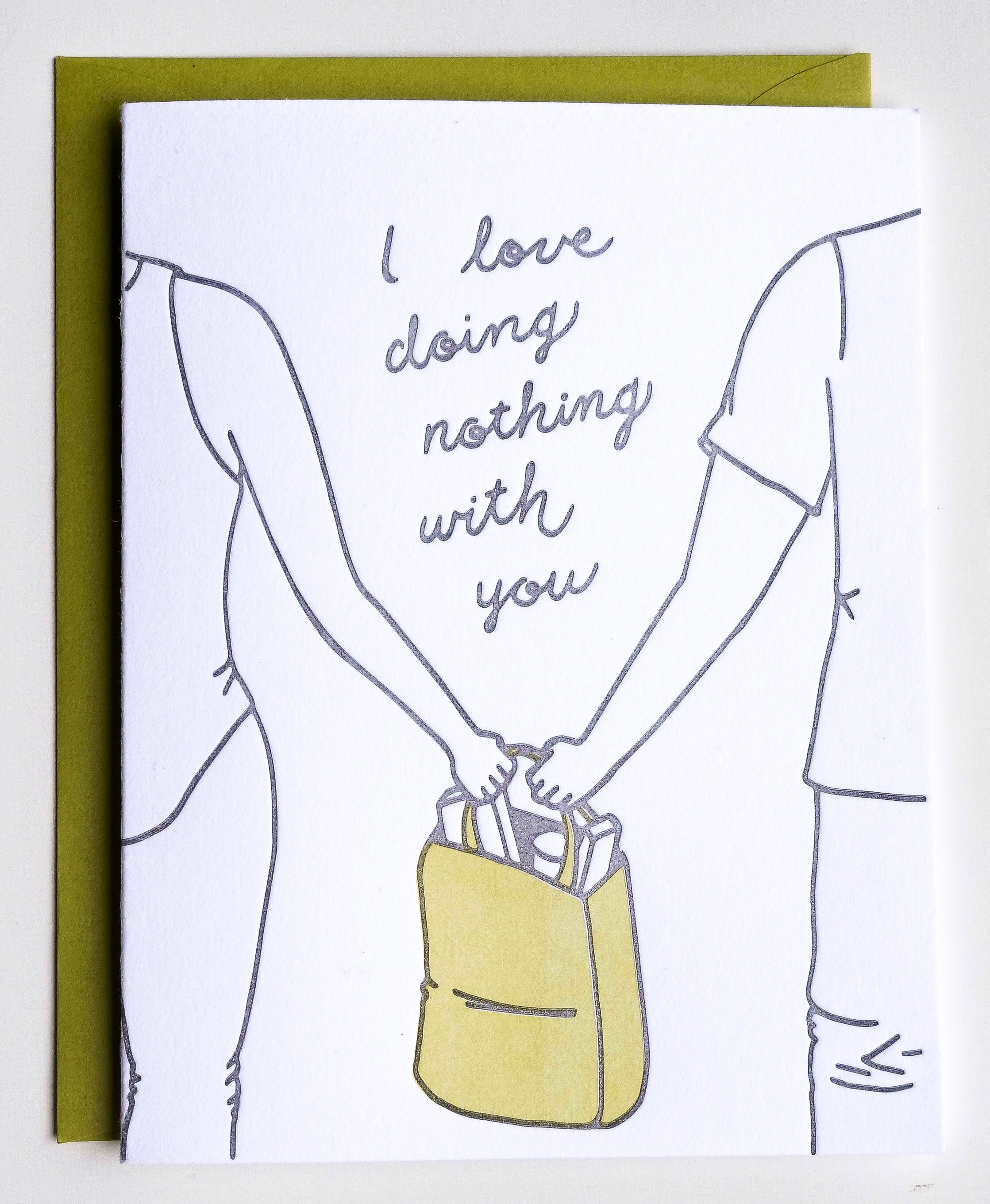 I Love Doing Nothing With You Card | Etsy