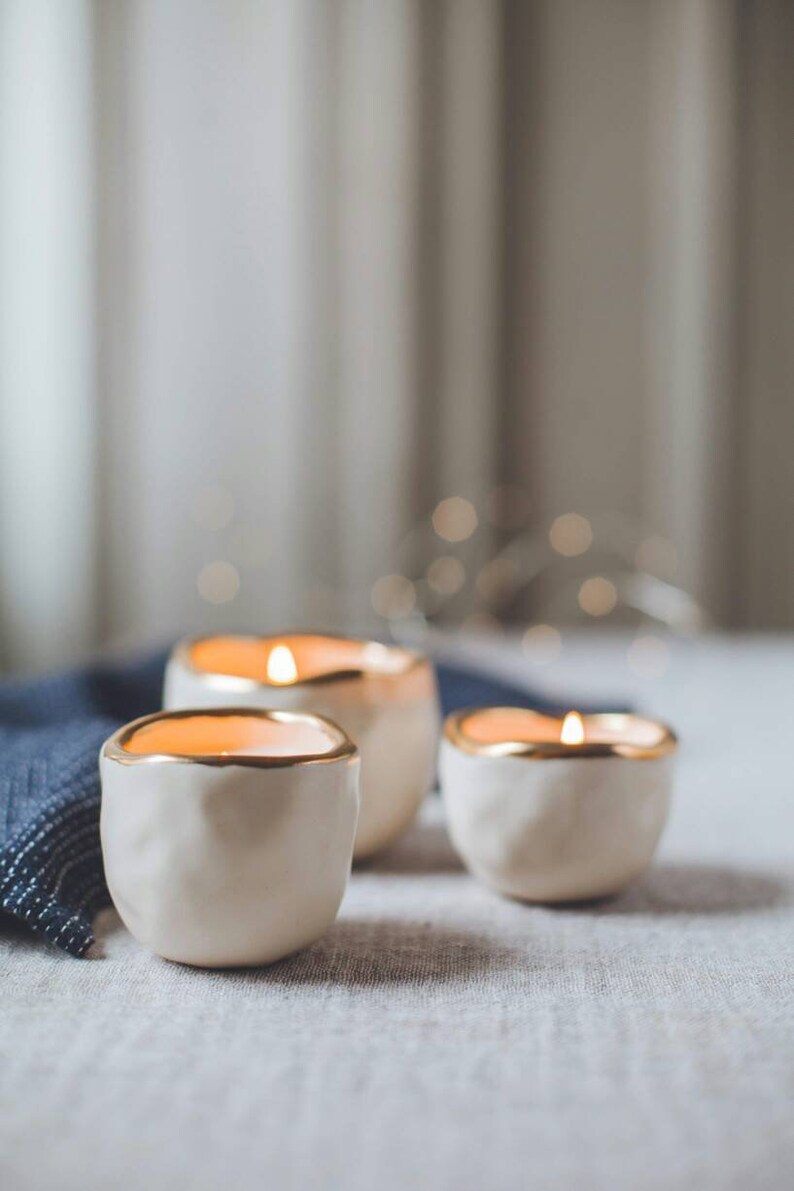 Handmade Subtile Scanted Vanilla And Orange Soy Wax Candles | Etsy