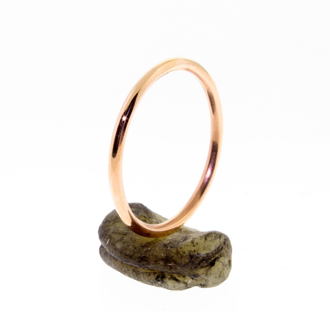 14 K. Solid Gold Round Wire 1.50 Mm. Widewidth Band or - Etsy