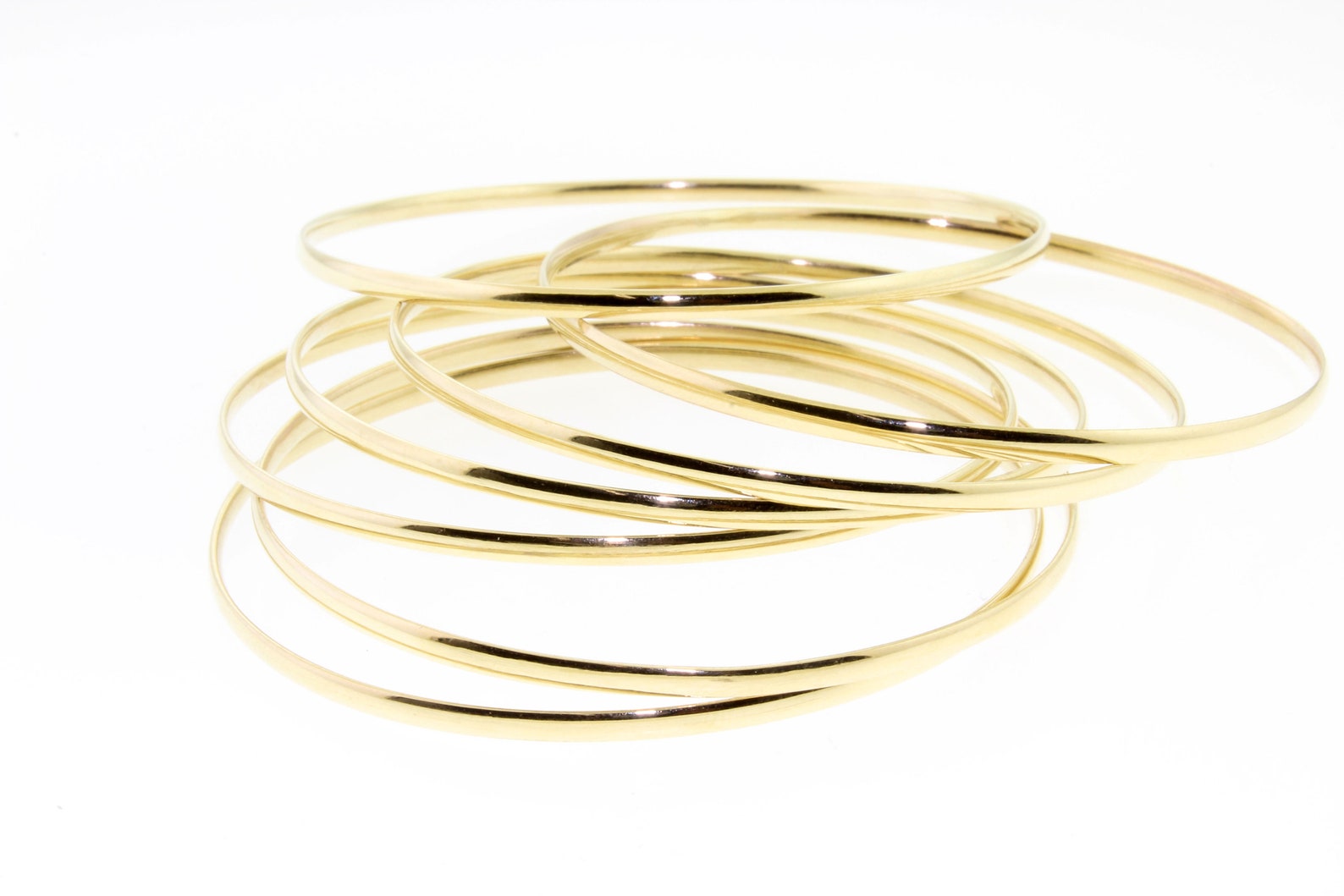 Seven Day semanario Bangle Bracelet 10 K. or 14 K. Solid - Etsy