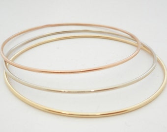 Gold Wire Bangle - Etsy