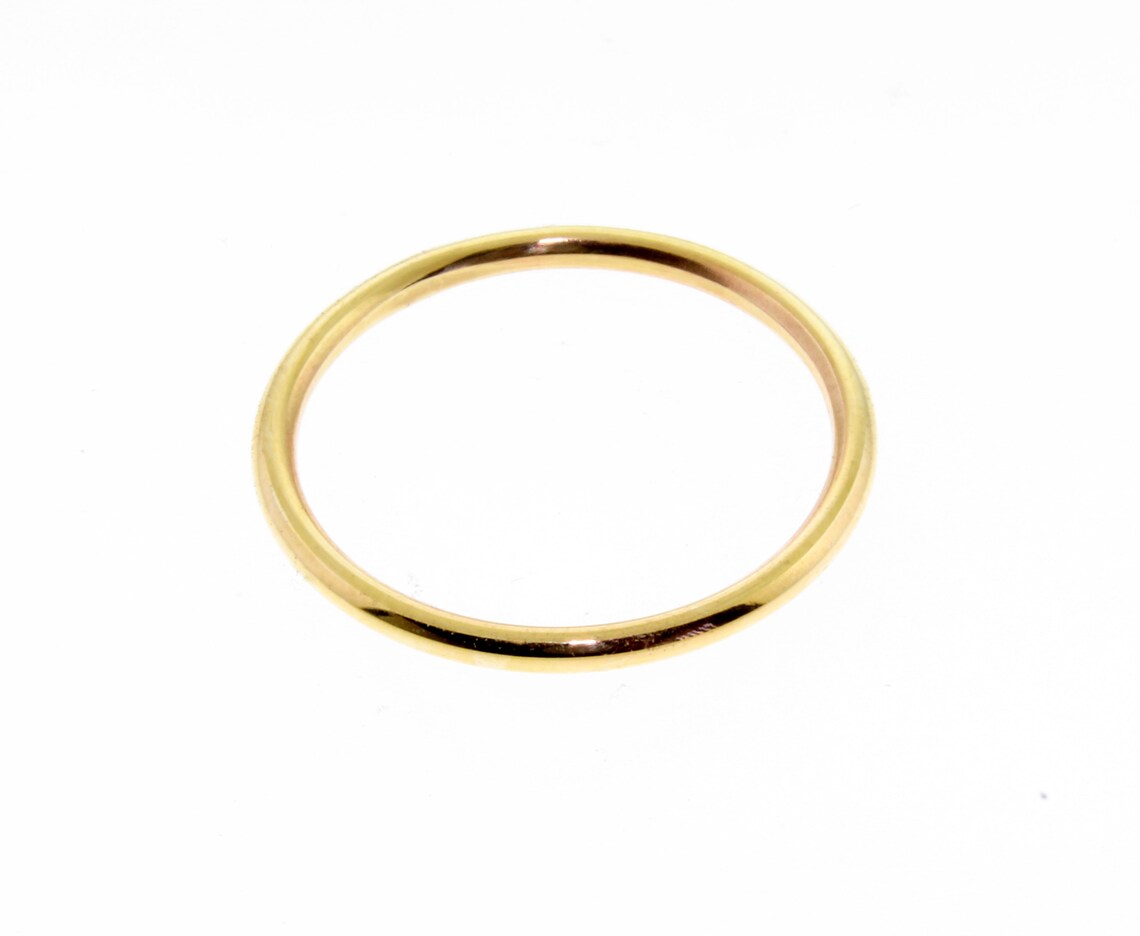 14 K. Solid Gold Round Wire 1.50 Mm. Widewidth Band or - Etsy