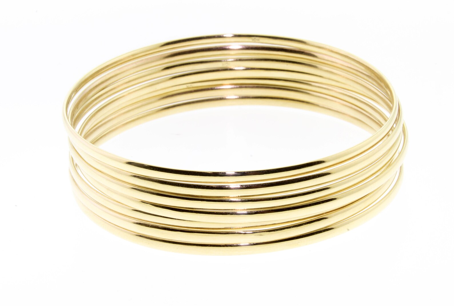 Seven Day semanario Bangle Bracelet 10 K. or 14 K. Solid - Etsy