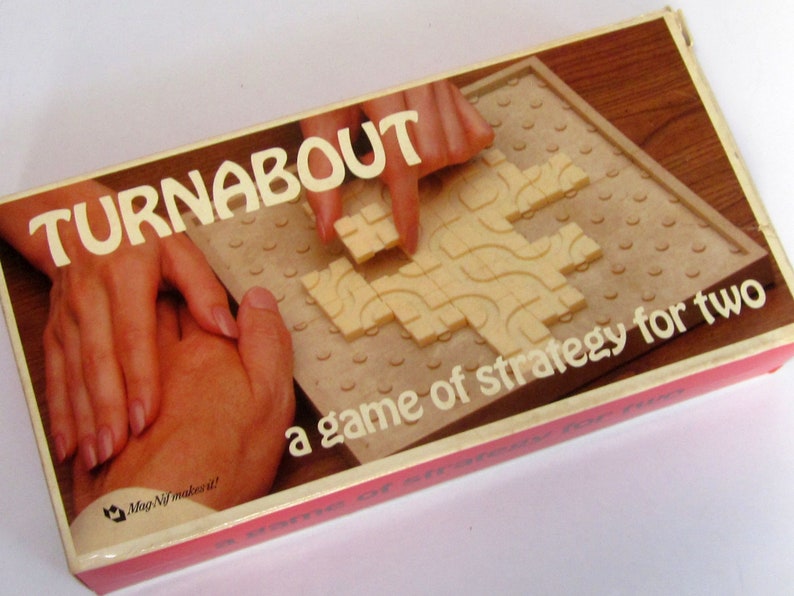 Vintage TURNABOUT Strategy Game for Two de Mag-Nif Inc 1982 | Etsy