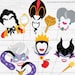 Villains Photo Booth Props Lips & Hair DIY Instant - Etsy