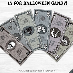 Halloween Cash Play Money Instant Download PDF File School Party ...