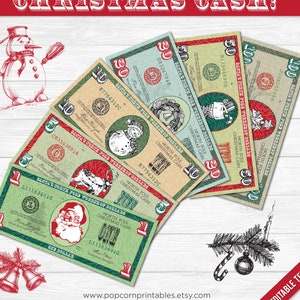 Christmas Cash Play Money Instant Download PDF File School Party ...