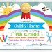 Elementary School Graduation Diploma Certificate | Etsy