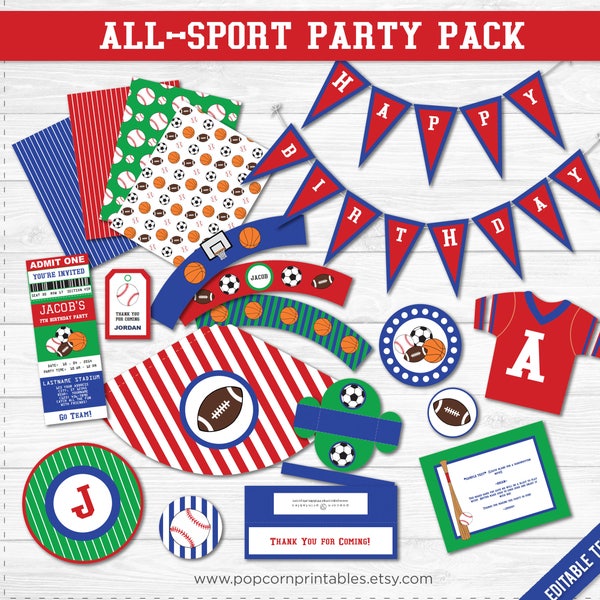 Sports Party Decor - Etsy