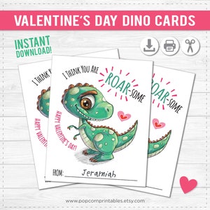 Printable Valentine's Day Card Baby Dinosaur 4X5 PDF Instant Download ...