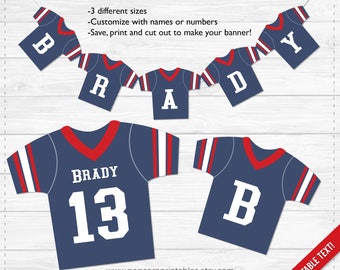 Football Jersey Banner Sports Game Instant Download PDF - Etsy