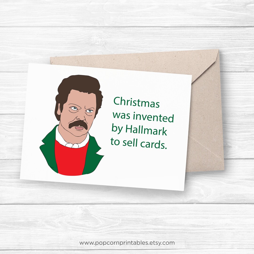 Ron Swanson Quote Printable Greeting Card 5X7 PDF Instant Download ...