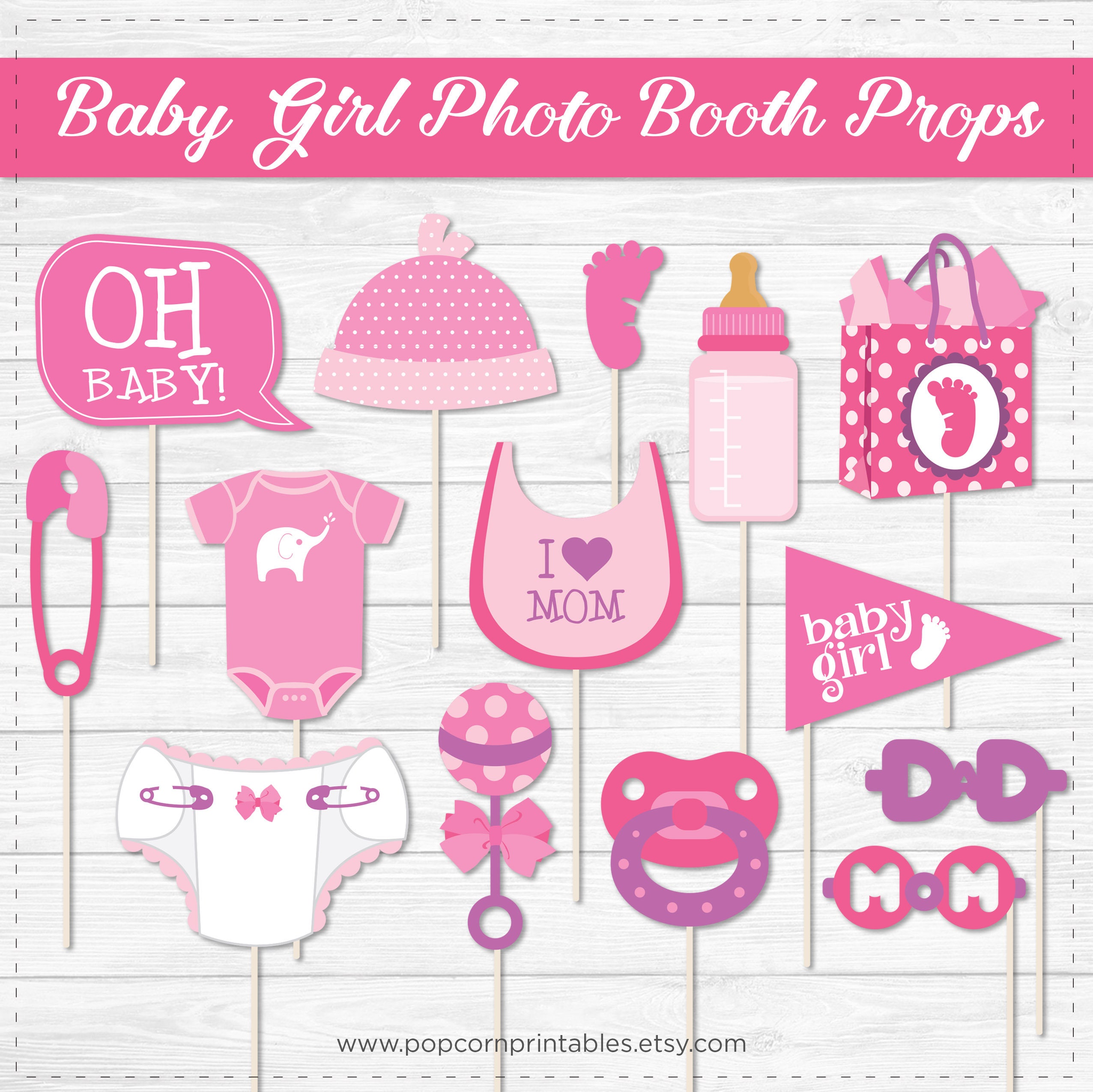 Baby Pacifier Template Photo Booth
