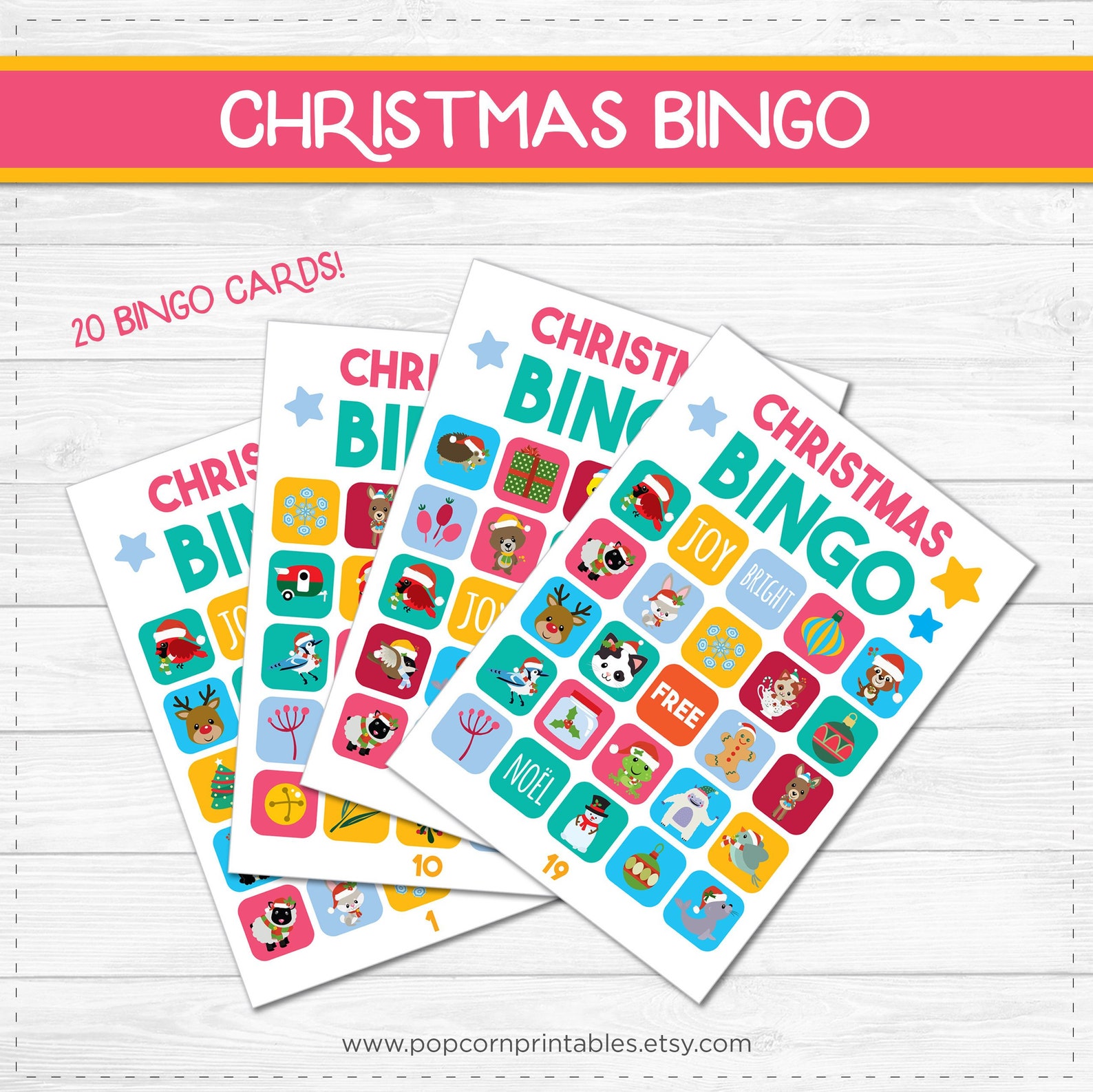 Christmas BINGO Printable Instant Download PDF Fun Family - Etsy