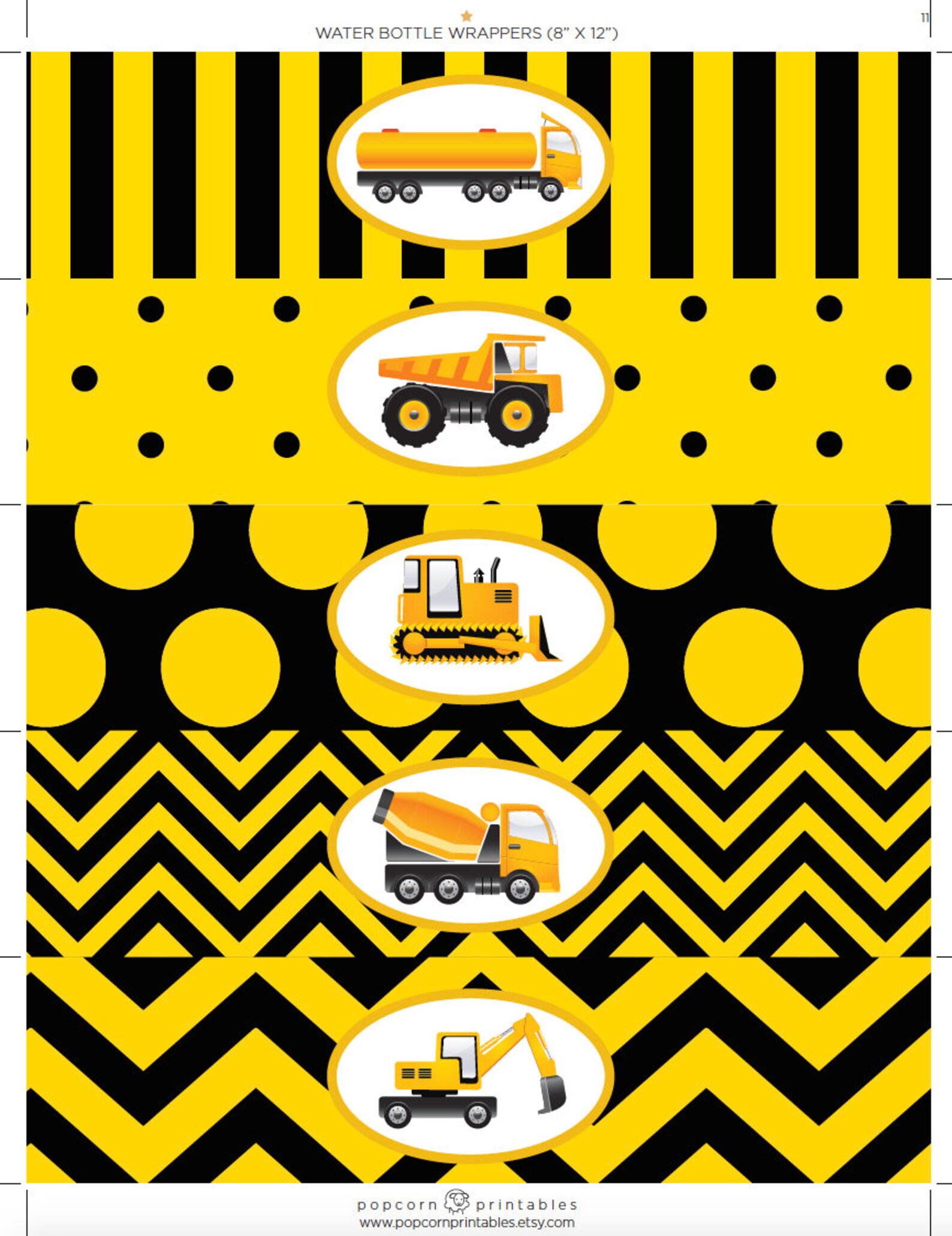 Construction Site Printable Party Package Birthday - Etsy