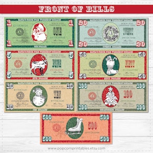 Christmas Cash - Play Money - Instant Download PDF File - School Party ...