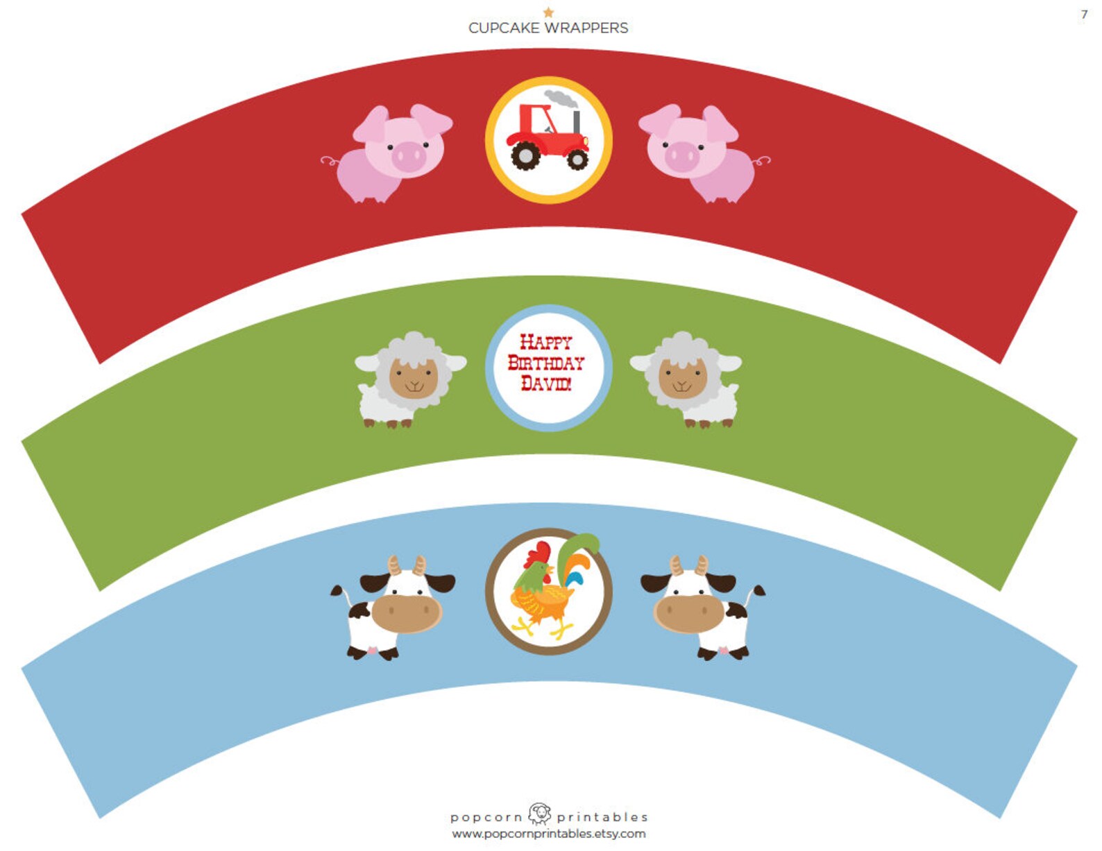 Cute Farm Animal Printable Party Package Birthday Collection | Etsy