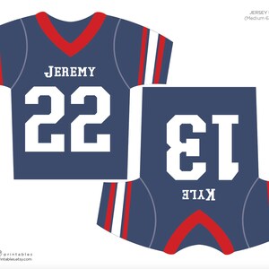 Football Jersey Banner - Sports Game - Instant Download PDF File ...