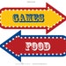Carnival Party Signs Printable- Editable Text PDF- Instant Download ...
