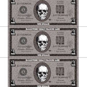 Halloween Cash - Play Money - Instant Download PDF File - School Party ...