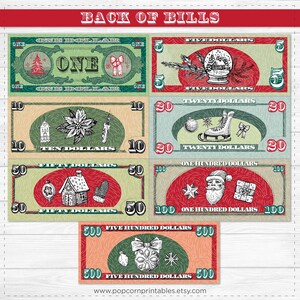 Christmas Cash - Play Money - Instant Download PDF File - School Party ...