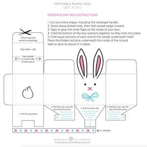 Easter Bunny Printable Box - Editable Text PDF- JPEG - SVG Cut Files ...