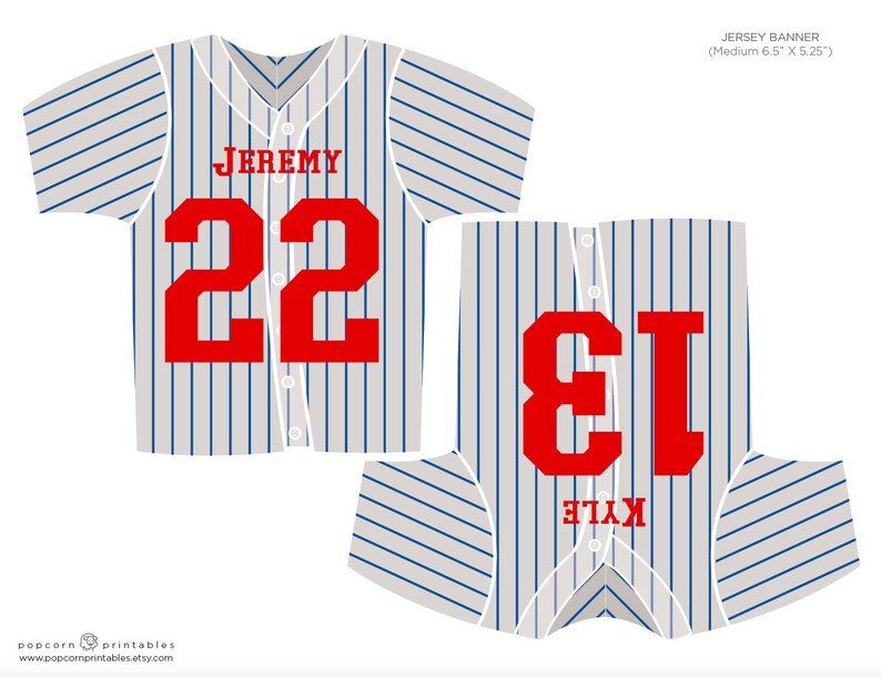 Baseball Jersey Banner Sports Game Instant Download PDF | Etsy