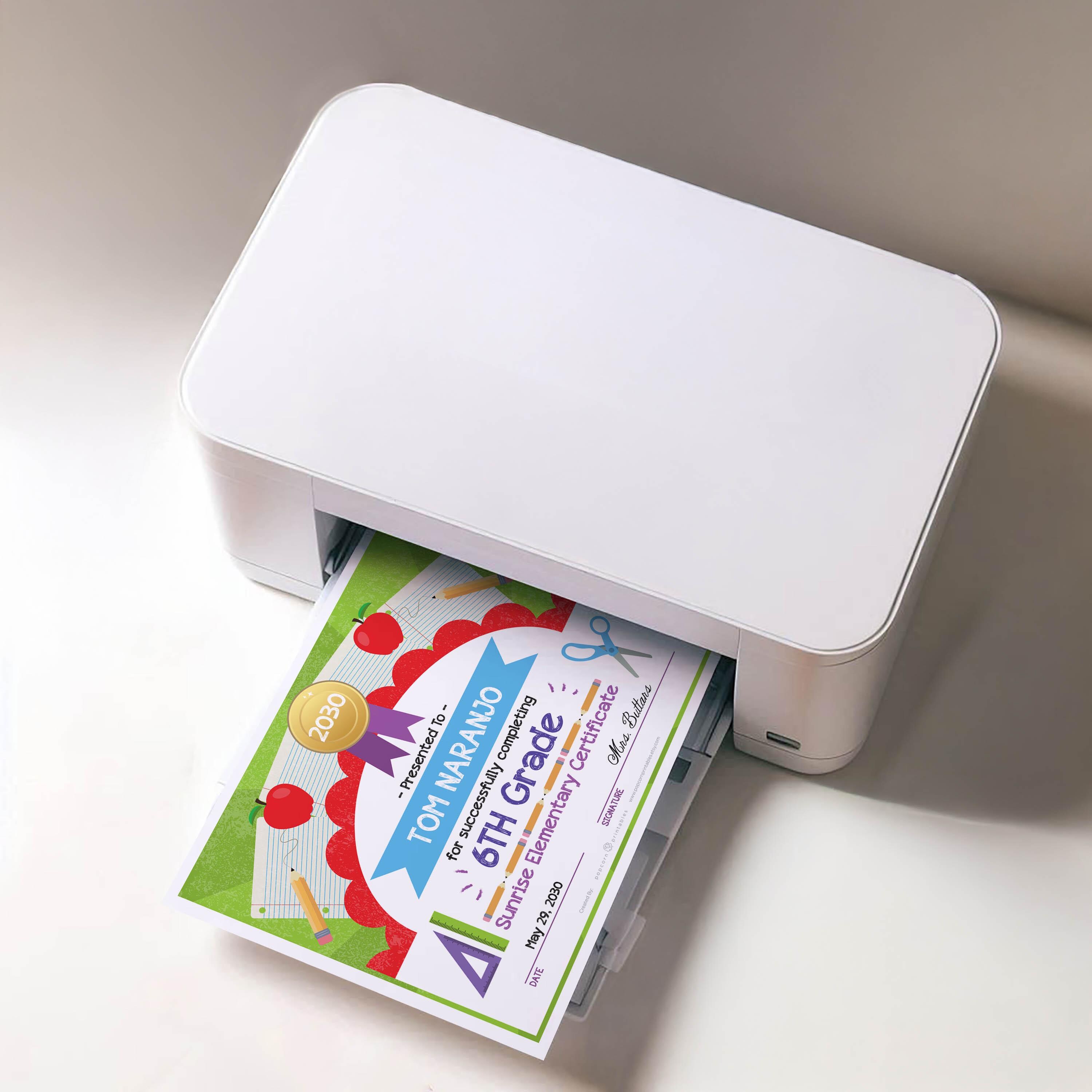 Elementary School Graduation Diploma Certificate - Kindergarten ...