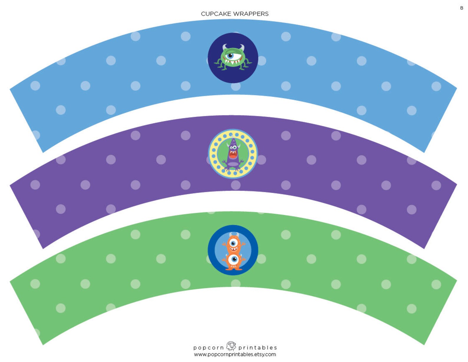 Monster Printable Party Package Birthday Collection Fully - Etsy