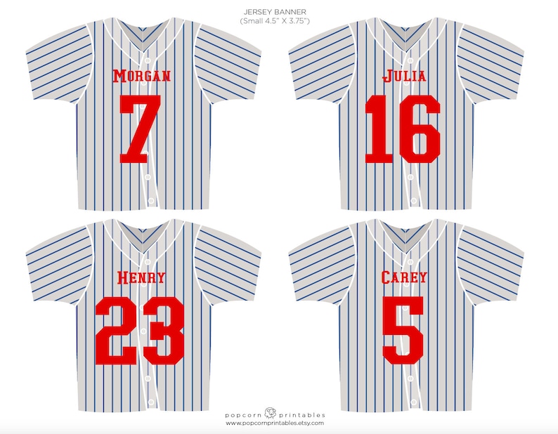 Baseball Jersey Banner Sports Game Instant Download PDF | Etsy