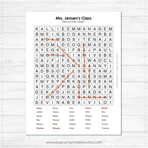 Customizeable Word Search Printable- Instant Download EDITABLE PDF- Fun ...