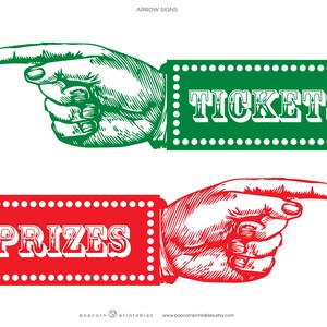 Christmas Carnival Party Signs Printable- Editable Text PDF- Instant ...
